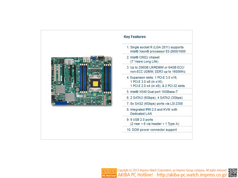 Supermicro got a new x79 board with 10G ethernet connection on-board ...