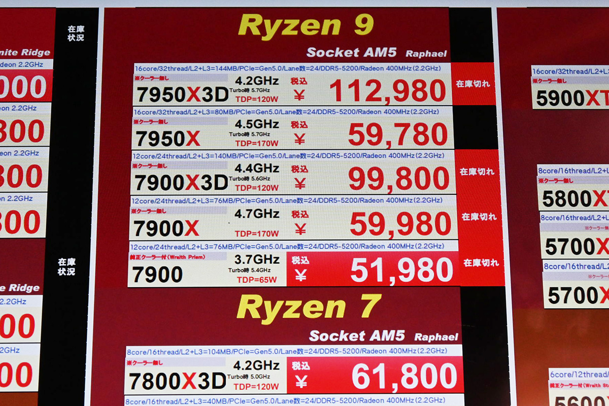 [B!] AMD「Athlon 3000G」が新パッケージになって5,790円で再入荷、「Ryzen 9 7950X」は過去最安の59,780 ...