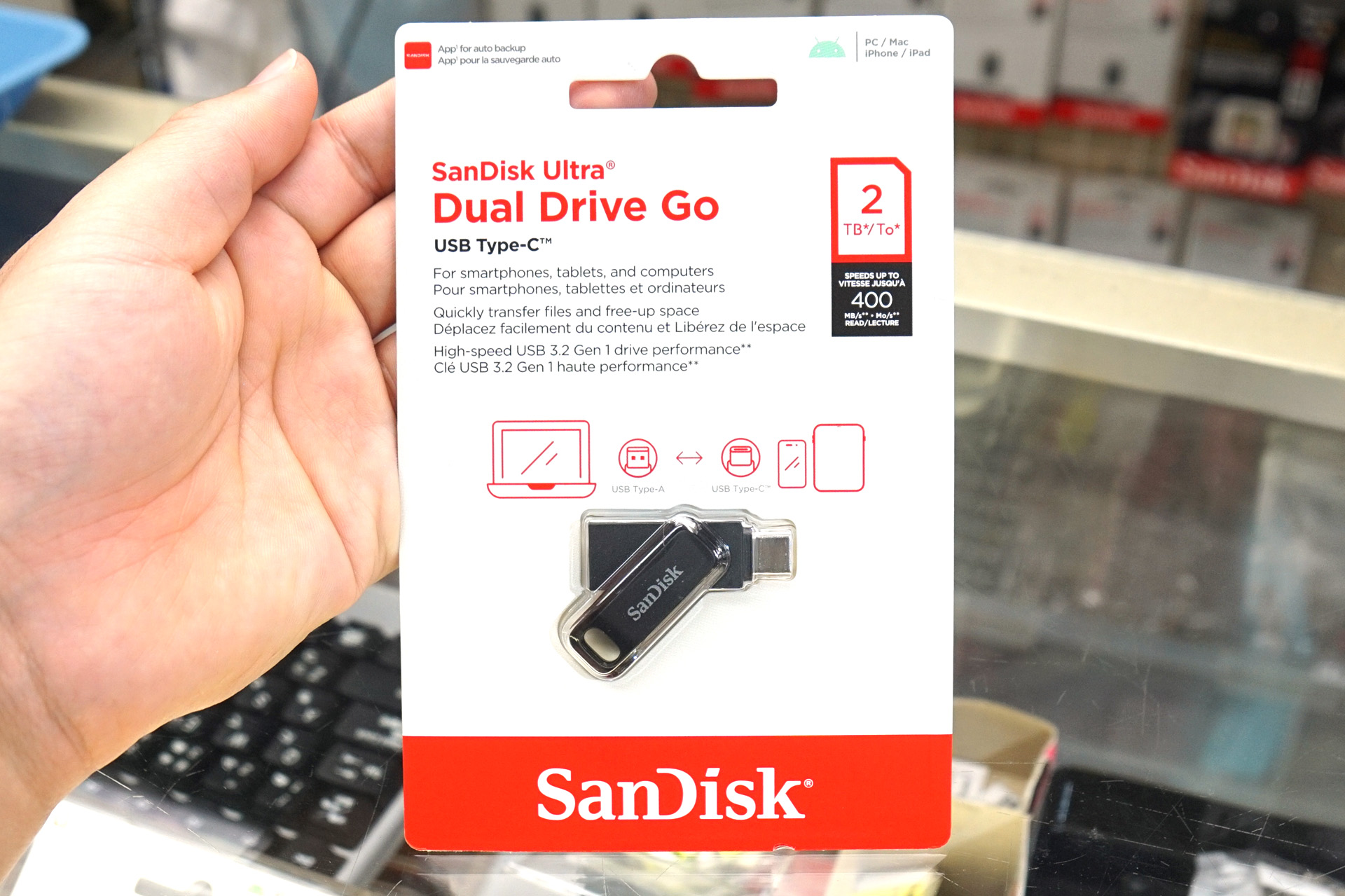 SandiskのUSBメモリ「Ultra Dual Drive Go USB Type-C」に2TBモデル、価格は54,800円 ...
